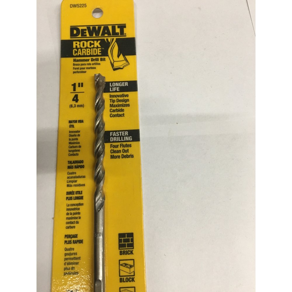 Wylaco Supply | DeWALT DW5225 Rock Carbide Hammer Drill Bit 1/4"