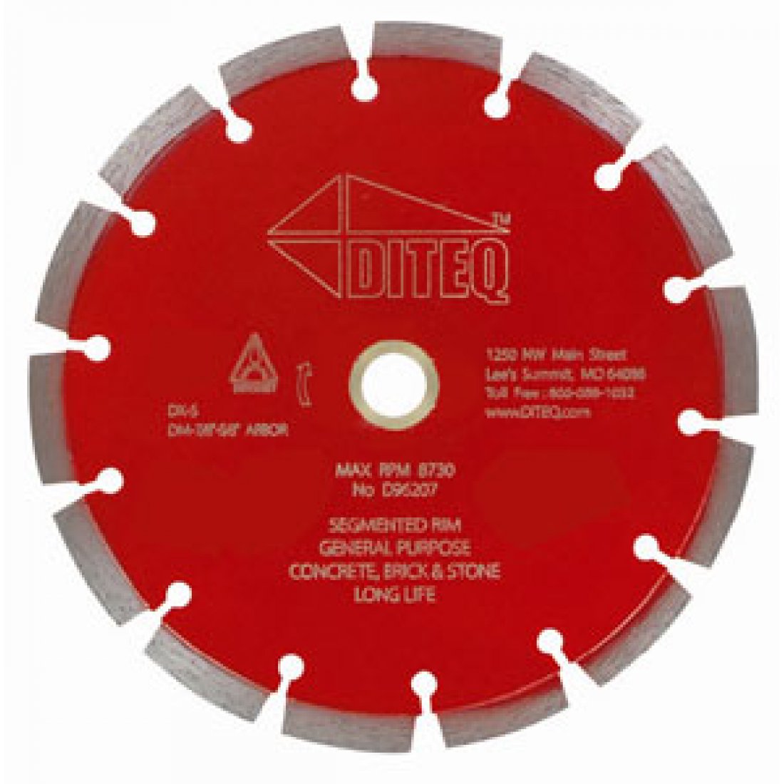 Wylaco Supply | Diteq D96205 4" Segmented Rim Diamond Saw Blade