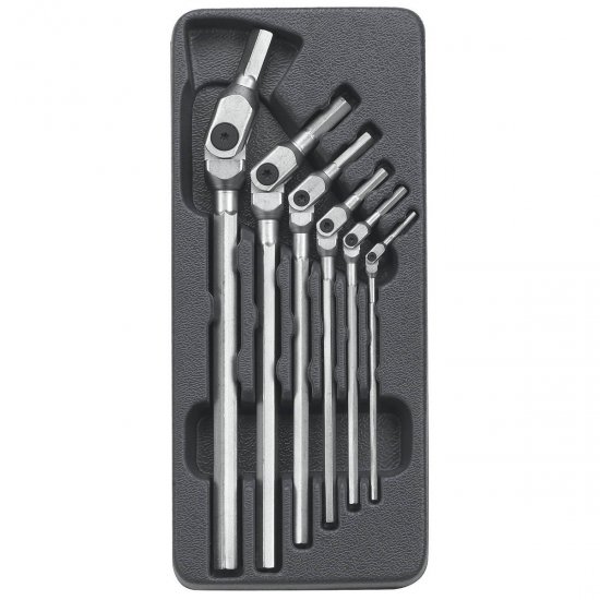 Wylaco Supply | Gearwrench Metric Flex Hex Key Set, Satin Finish