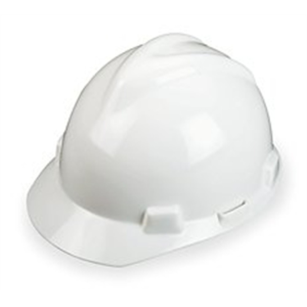 Wylaco Supply | MSA White V-Gard Non-Vented with Slots Hard Hat