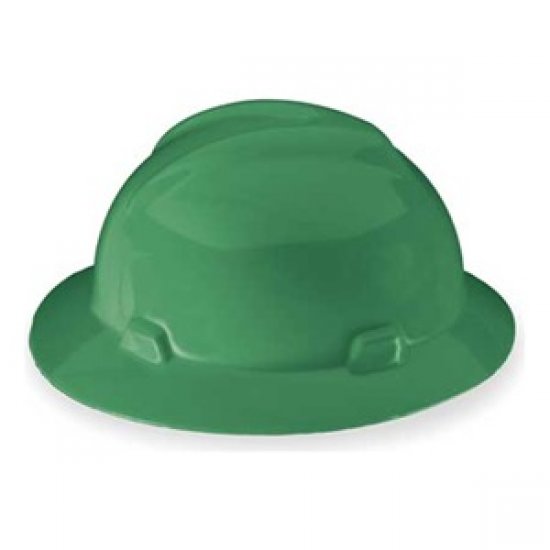 Wylaco Supply | MSA 475370 V-Gard Non-Slotted Hard Hat w/Fas-Trac Green