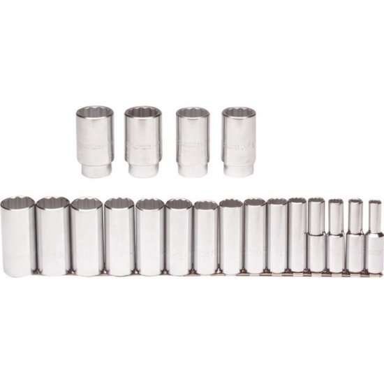 Proto® 1/2" Drive 19 Piece Deep Socket Set - 12 Point