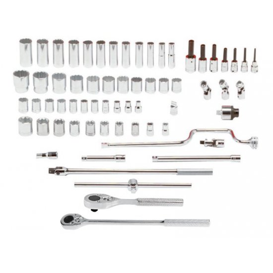 Proto® 1/2" Drive 65 Piece Socket, Combination Set - 8 and 12 Point
