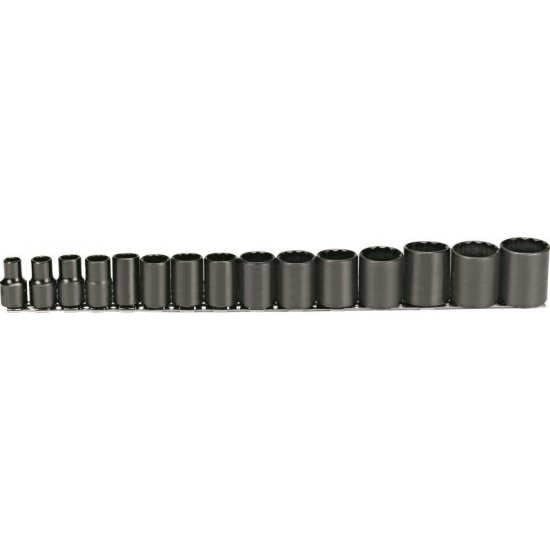 Proto® 1/2" Drive 15 Piece Black Oxide Socket Set - 12 Point